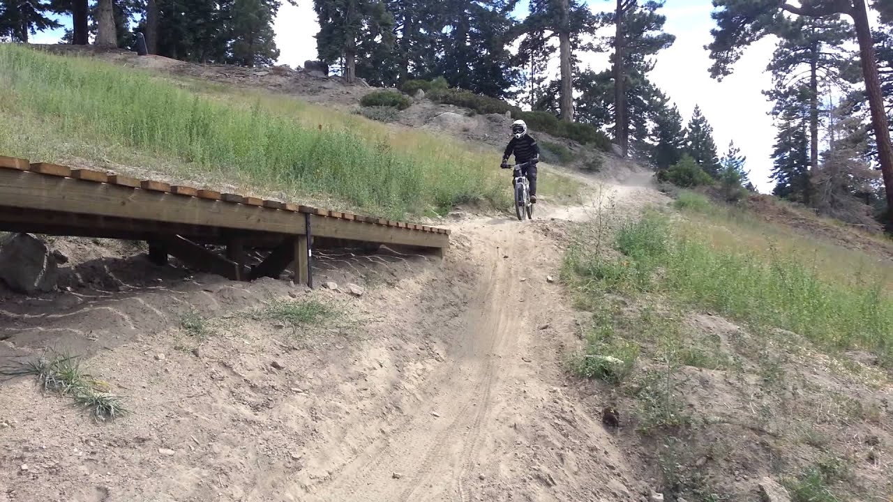 Ramp drop off, snow summit - YouTube