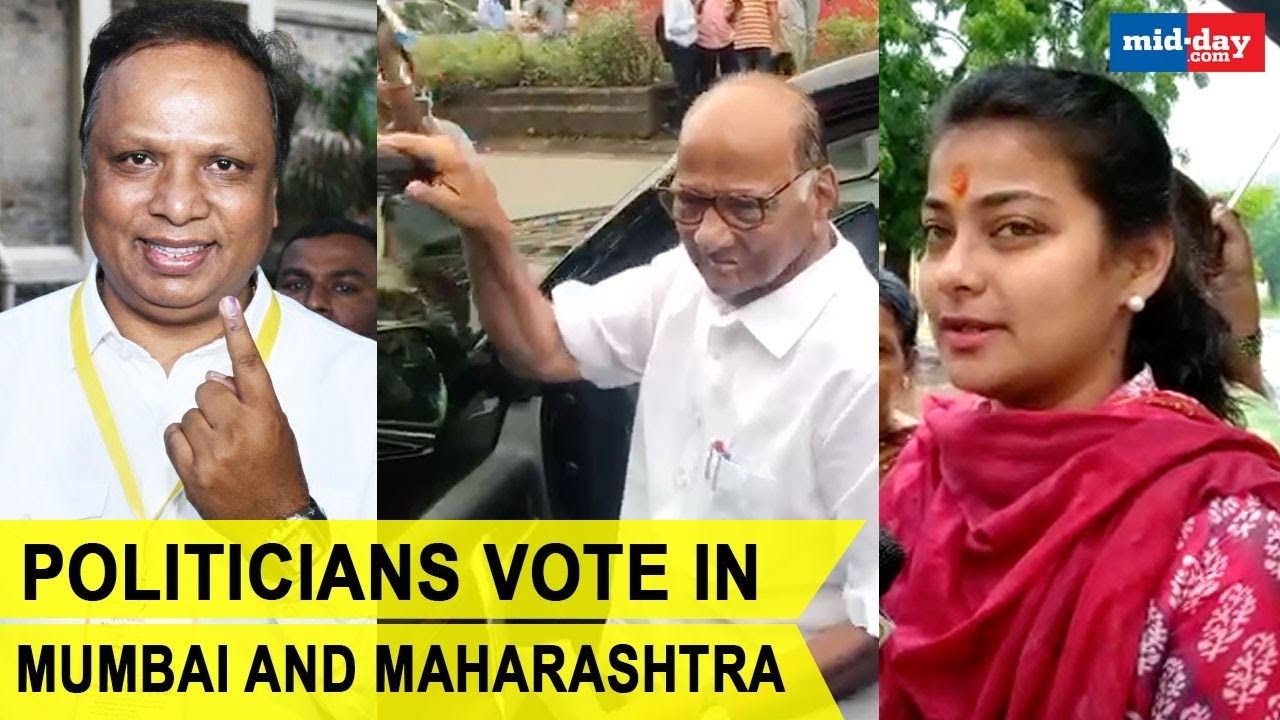 Politicians cast their vote in Mumbai and Maharashtra | Maharashtra ...