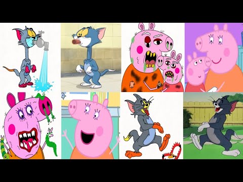 Tom and Jerry vs Peppa Pig Funny Drawing Meme। Tom and Jerry