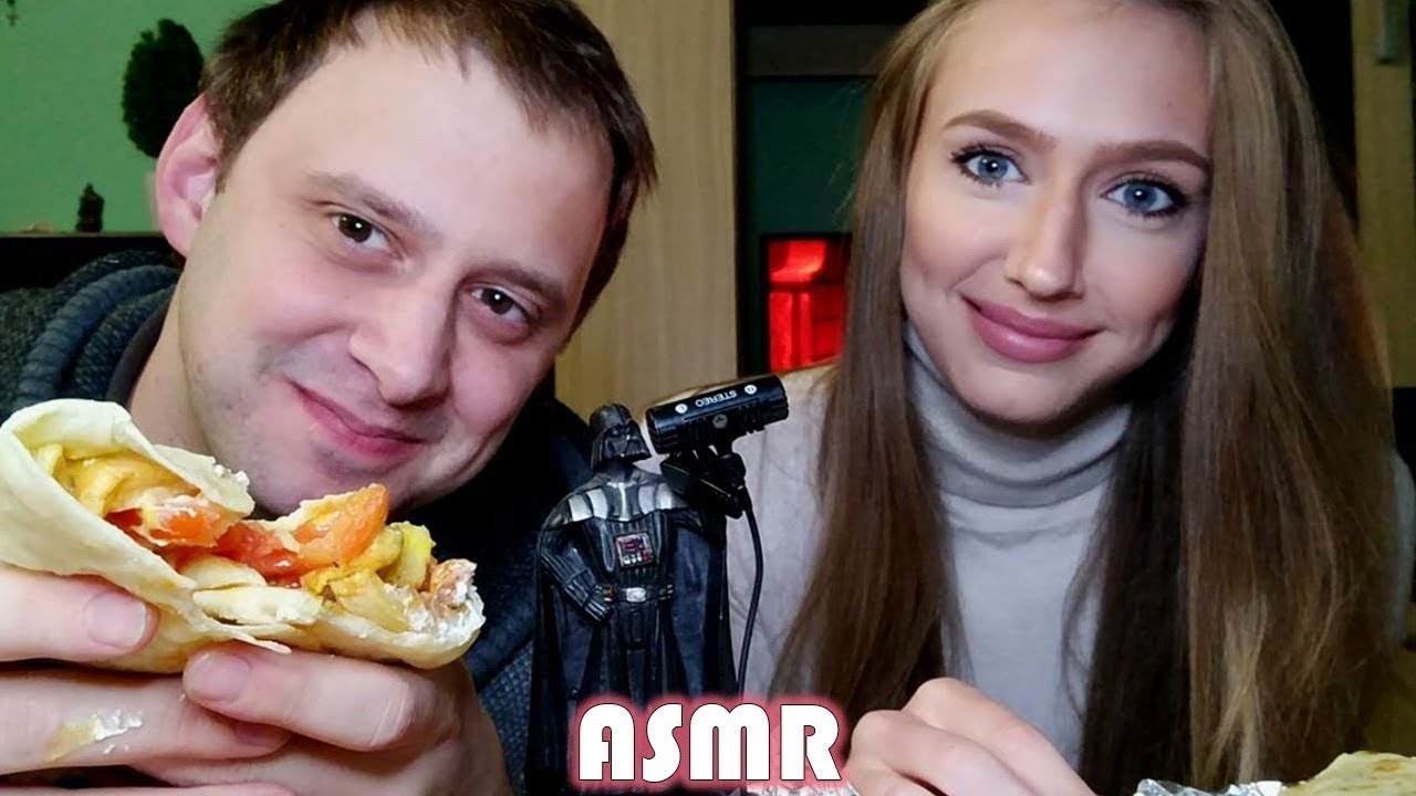 ASMR EATING GYROS WITH MY SISTER | WHISPERING SOUNDS & GRILLED MEAT ...