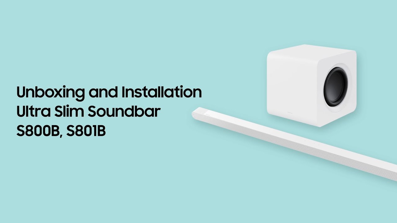 Ultra Slim Soundbar: How to unbox and install | Samsung - YouTube