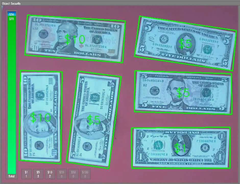 USD banknotes recognition - YouTube
