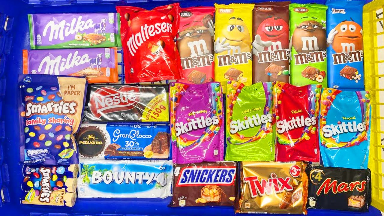 Never buy so much M&M and Skittles at once in a supermarket - YouTube
