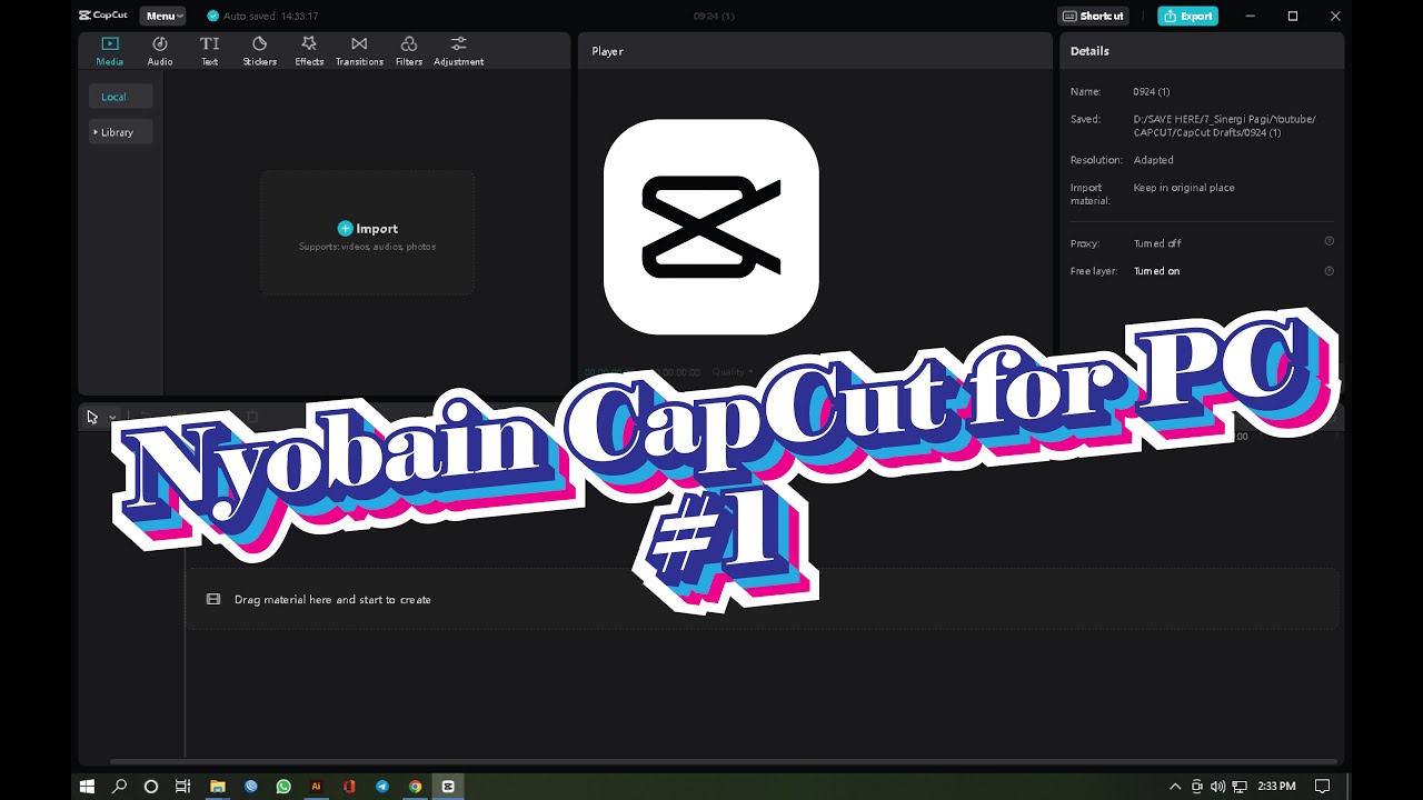 CapCut for PC - First Impression - Nyobain CapCut #capcut #capcutpc # ...
