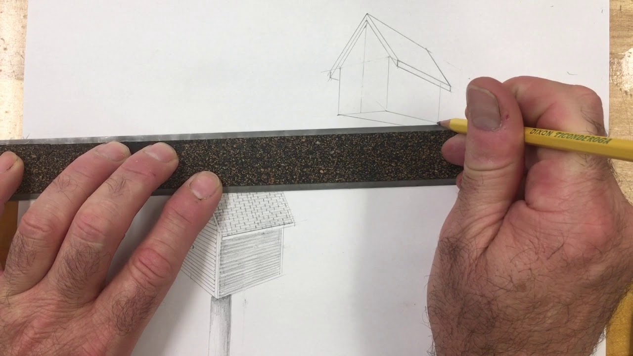 Birdhouse In Two Point Perspective Part 2 - YouTube