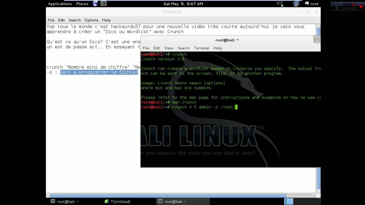Kali Linux Crunch - YouTube