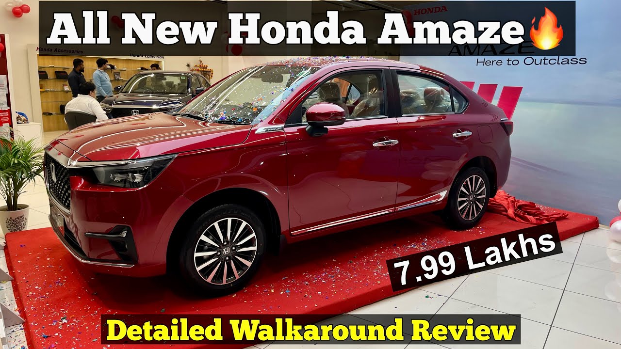 All New Honda Amaze 2024 | Major Upgrade?! | Detailed Walkaround Review ...
