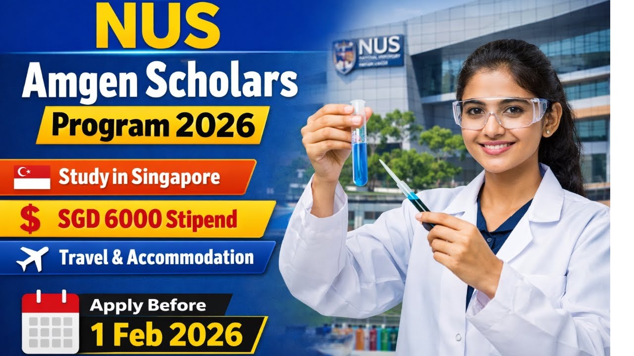Step-by-Step: Apply NUS Amgen Scholars Program 2026 🇸🇬🎓 | ₹4.2 Lakh 💰 ...