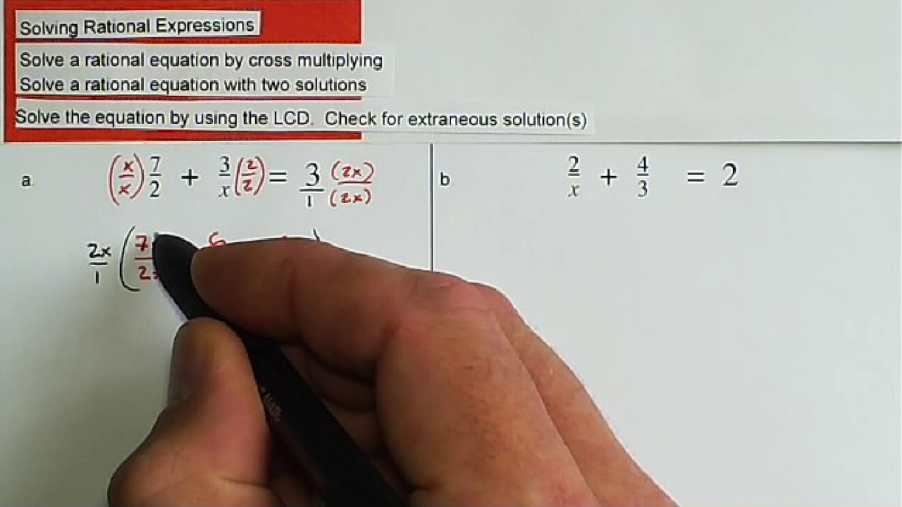 A2.07.05.VD.02.Solving Rational Equations (LCD) - YouTube