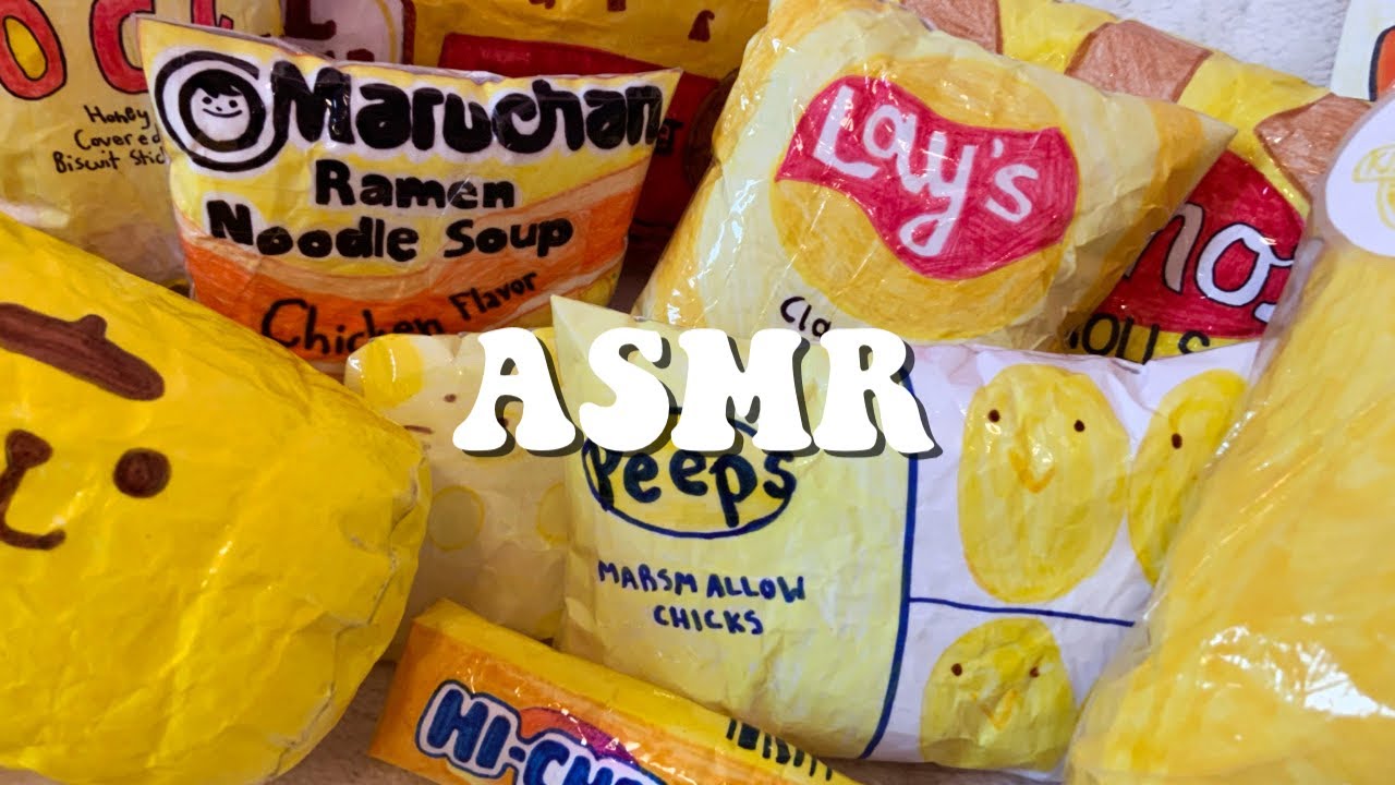 ASMR - Yellow paper squishy collection 💛 - YouTube