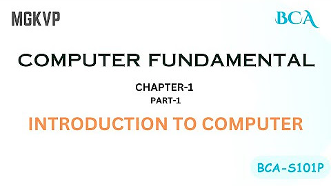 Computer Fundamentals and Office Automation :BCA-S101P - YouTube