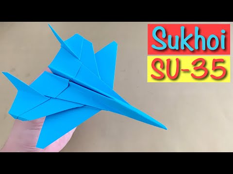 JET FIGHTER PAPER AIRPLANE | SUKHOI SU-35 | ORIGAMI