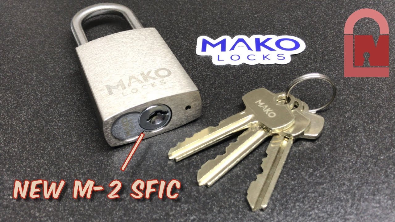 New Mako Model 128 Padlock with M-2 System SFIC Core Pick and Gut - YouTube