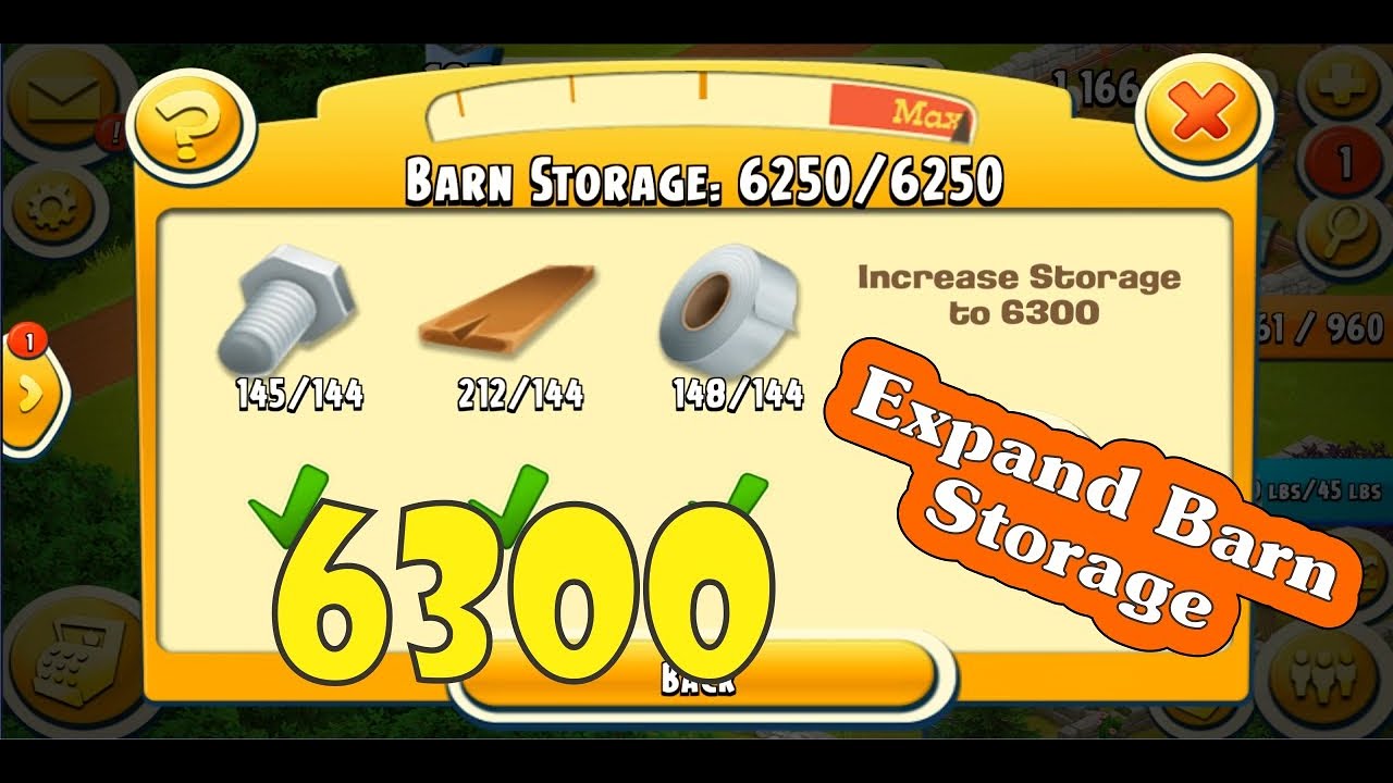 Increase Barn Storage to 6300 | Play Hay Day | Gameplay | Level 127 ...