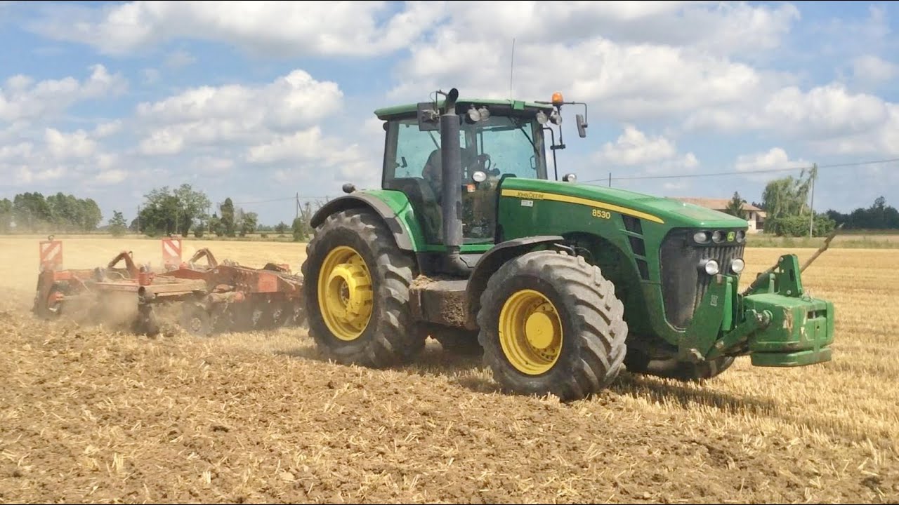 John Deere 8530 + Horsh Tiger 3m - YouTube