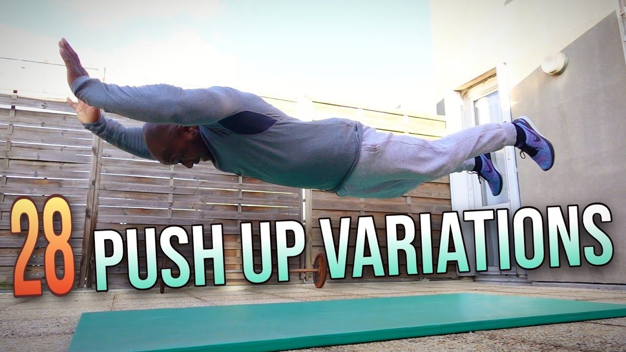 28 variantes de pompes en 3 minutes - YouTube