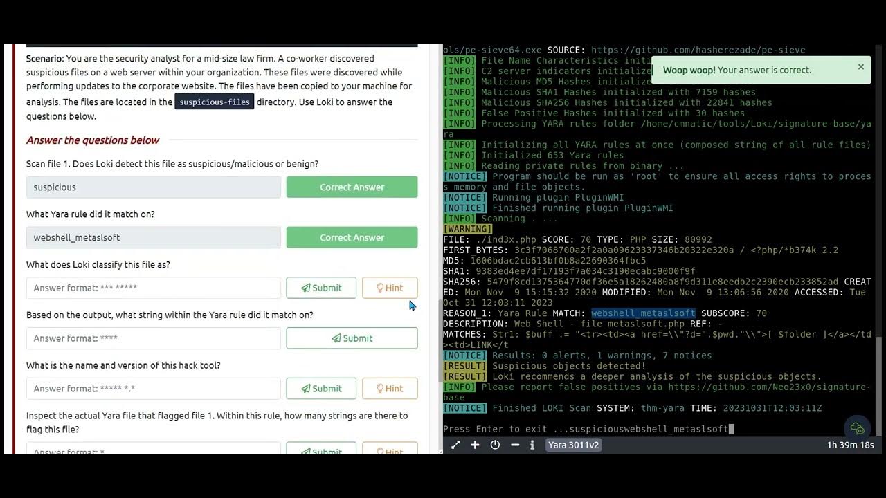 Yara Walkthrough | SOC Level 1 Path 9 | Tryhackme #tryhackme - YouTube