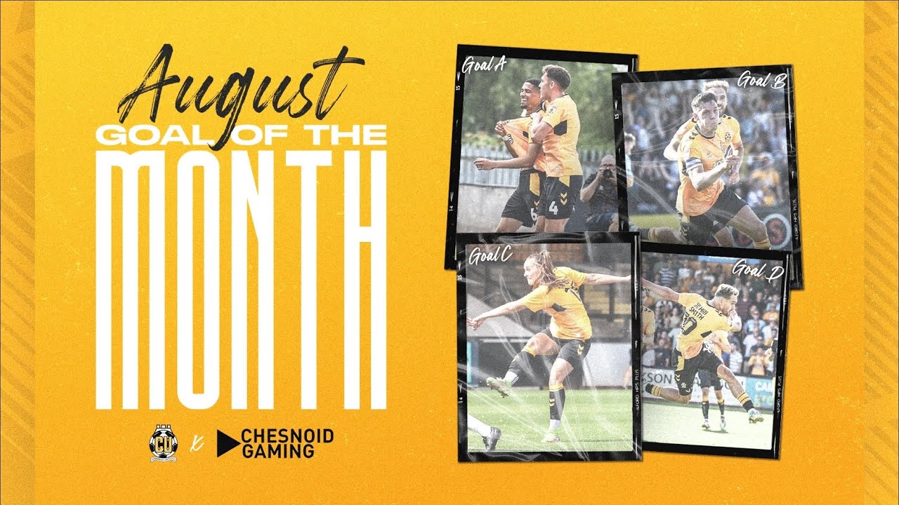 Cambridge United Goal of the Month - August 2022! - YouTube