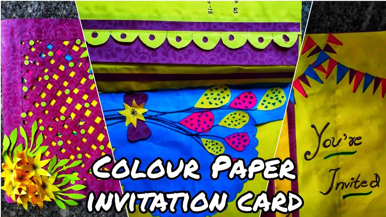 How To Make Invitation Card Colour Paper Invitation Card how-to-make-invitation-card-colour-paper-invitation-card