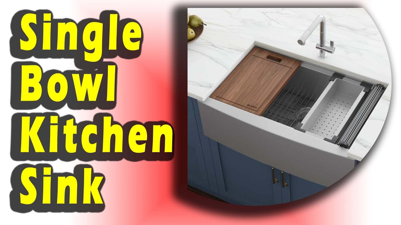 Kitchen Sink | Ruvati Verona RVH9100 Workstation Farmhouse Single Bowl ...