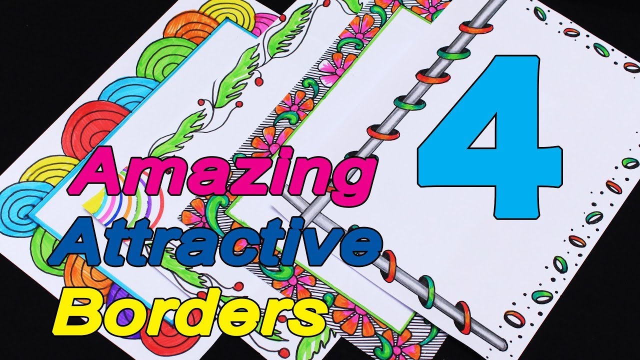4👌👌👌 Amazing Attractive Borders || Border Designs # Project work ...