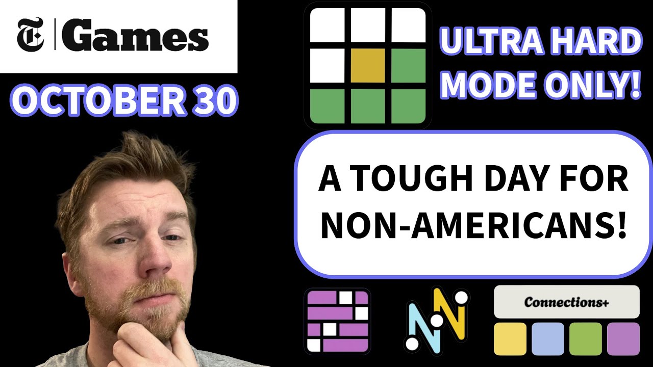 Wordle, Connections, Strands and Custom Connections - October 30 - YouTube