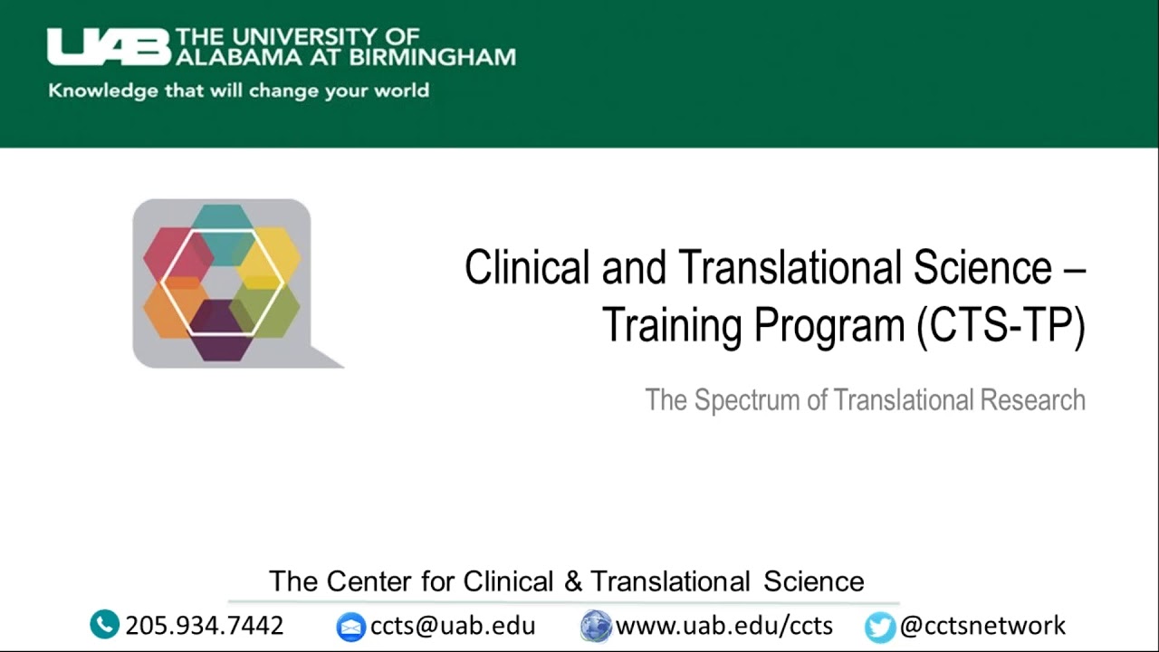 The Spectrum of Translational Research - YouTube