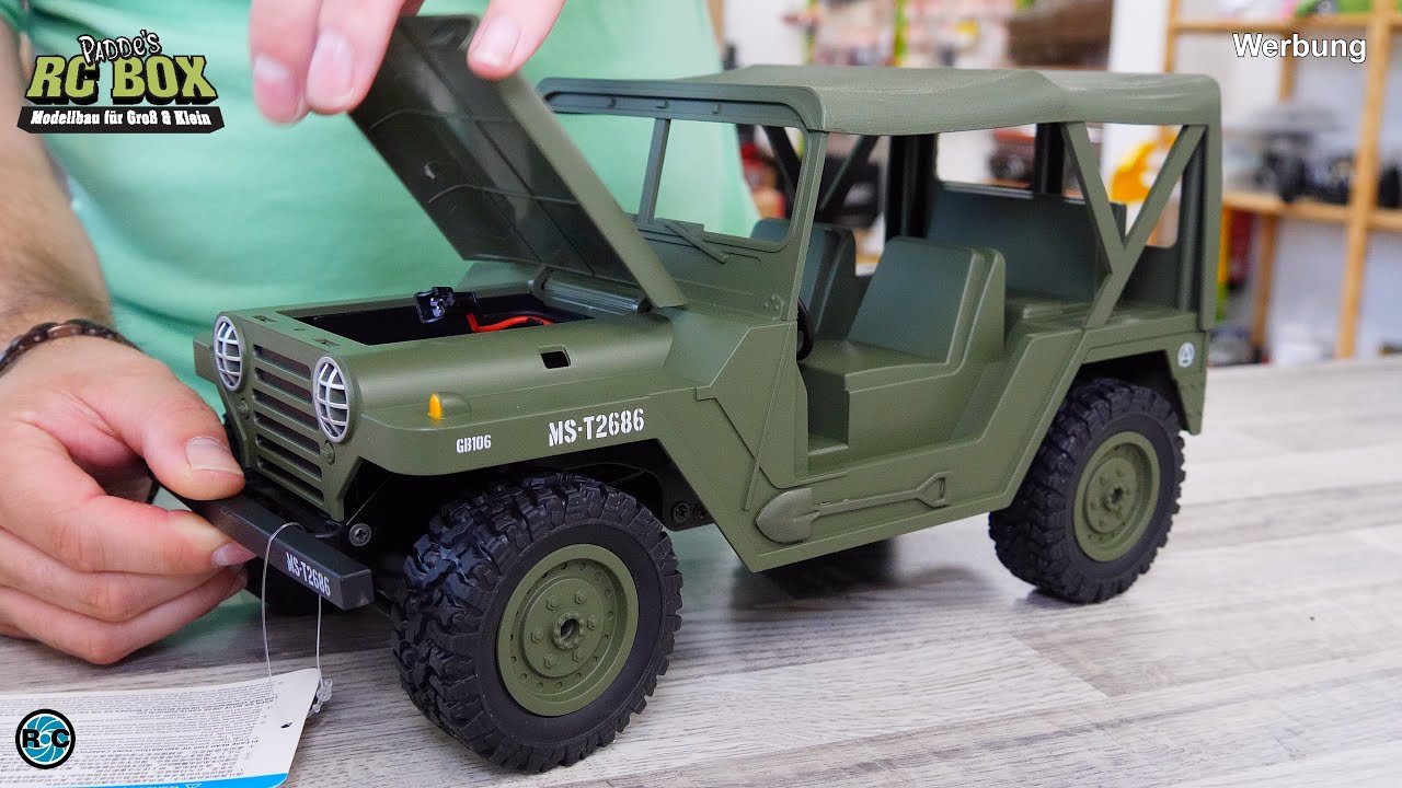 FORD MUD JEEP M151 RC 4x4 OFF ROAD 1:14 SCALE BY AMEWI | UNBOXING - YouTube