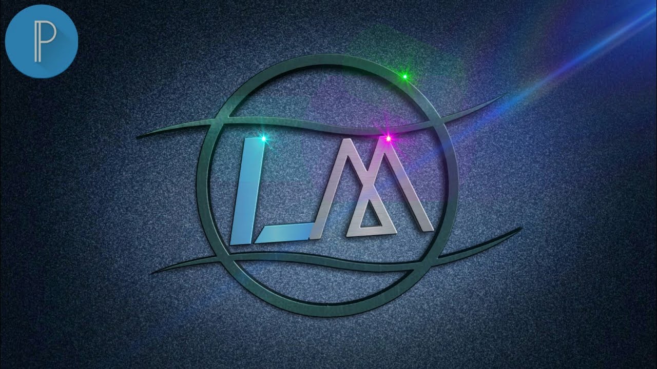 L M Logo Design on pixel lab || How to make A Creative Logo || Graphic ...