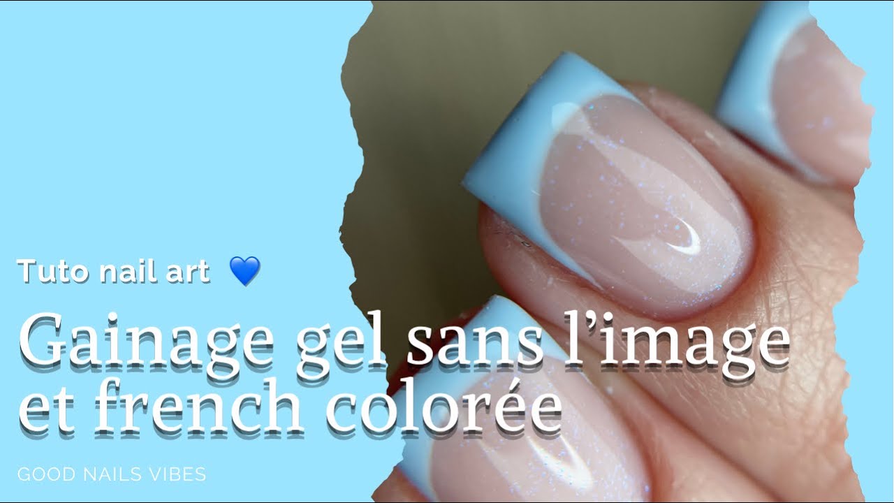 Gainage gel avec les BIAB sans limage et french colorée - YouTube