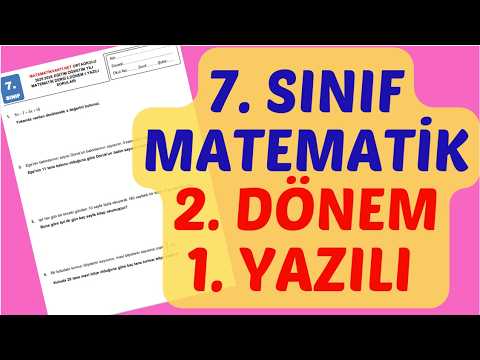 7.SINIF MATEMATİK 2.DÖNEM 1.YAZILI SORULARI