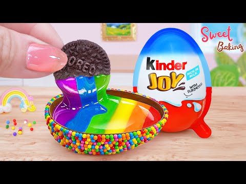 ️💘Rainbow Kinder Cake Decorating Ideas💘Beautiful Miniature Rainbow OREO Kinder Joy Chocolate Cake💘