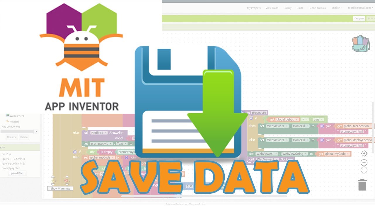 Q And A App Inventor Save Data Youtube
