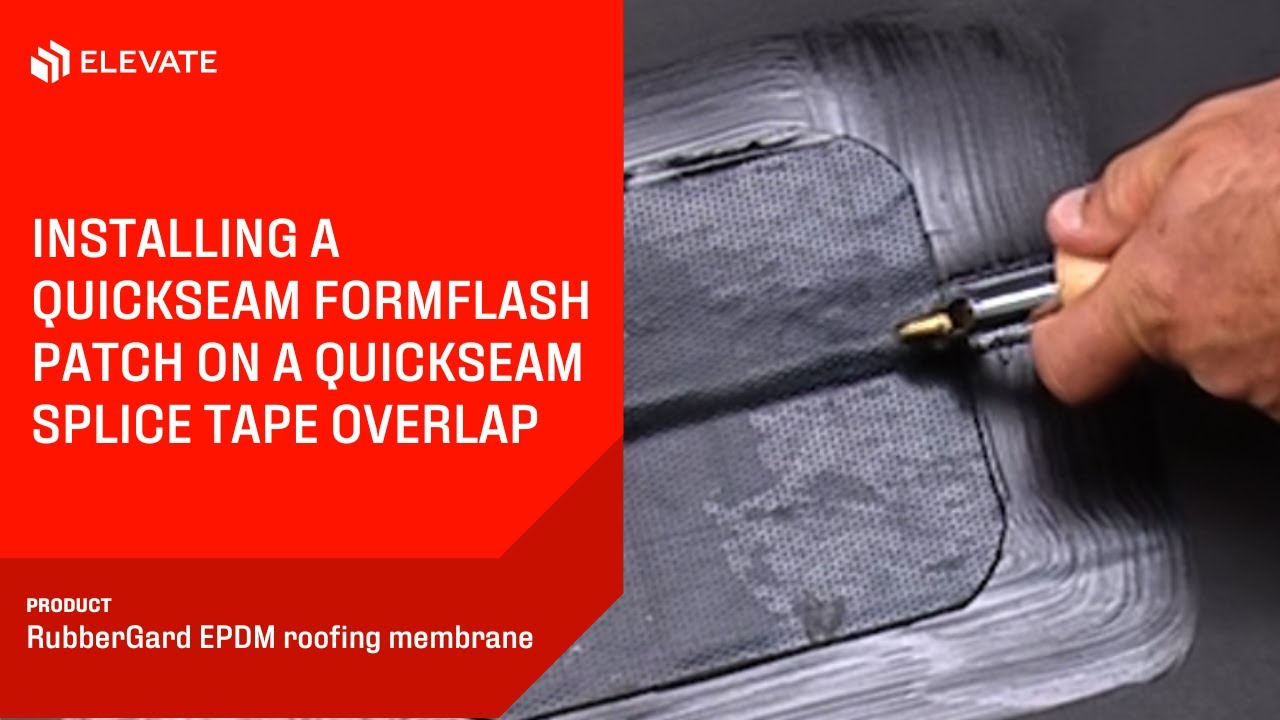 Installing a QuickSeam FormFlash patch on a QuickSeam Splice Tape ...