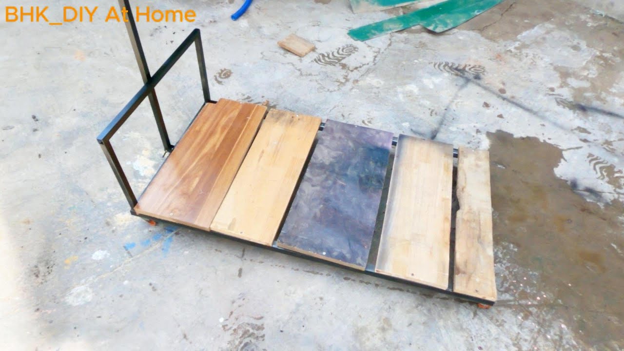 DIY - How to make a cart from scrap iron and wood - BHK_DIY At Home ...
