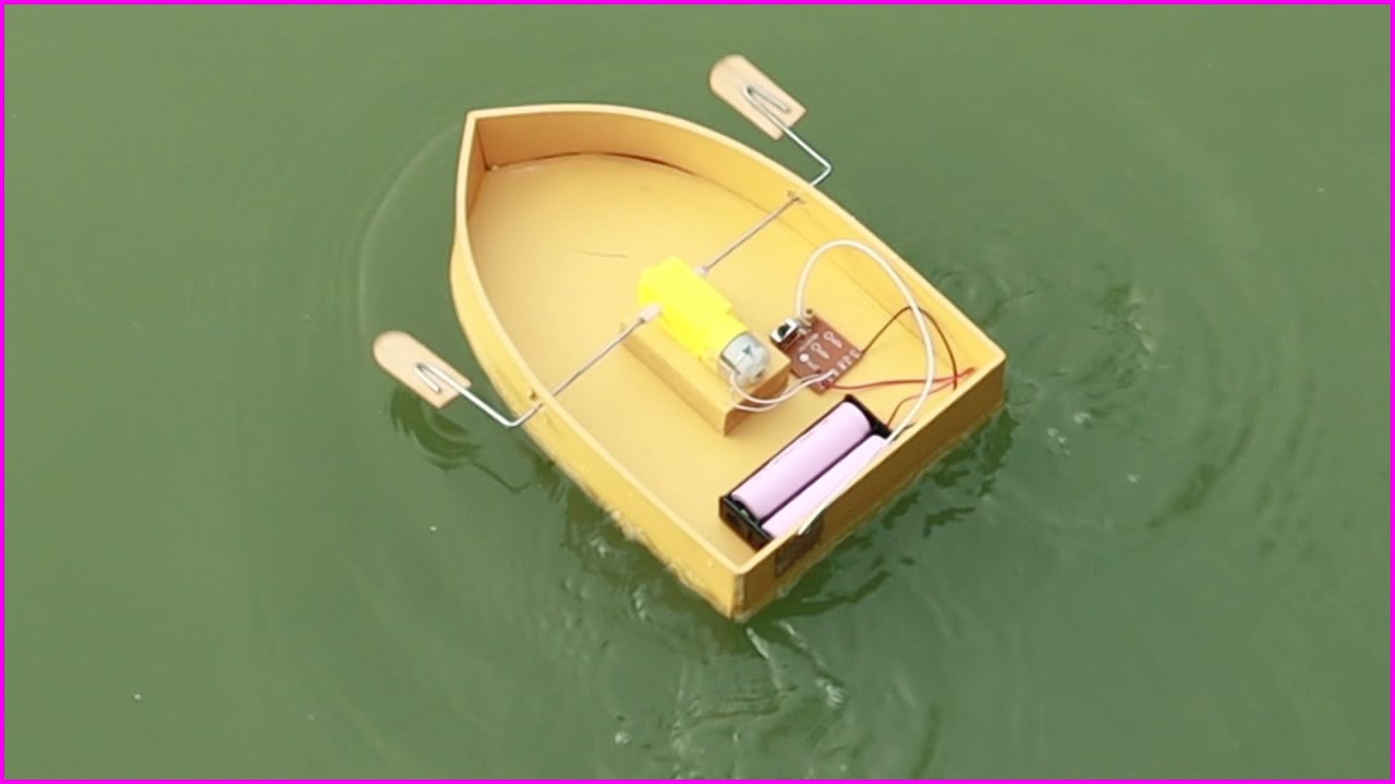How To Make RC speed Boat with dc Motor - Diy Single Motor RC Boat ...