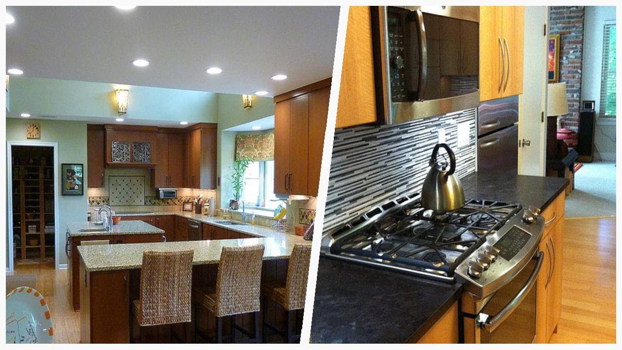 75 Beautiful Bamboo Floor Kitchen With Multicolored Backsplash Design ...