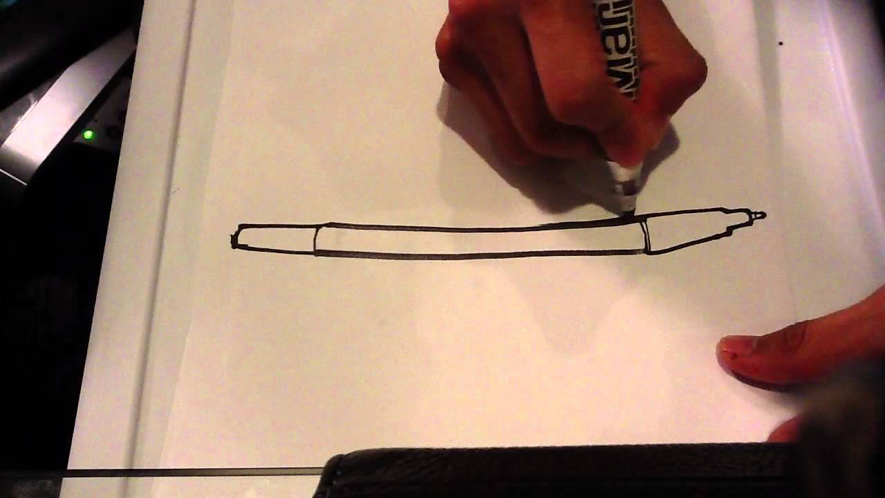 How to Draw a Pen - Easy Things To Draw - YouTube
