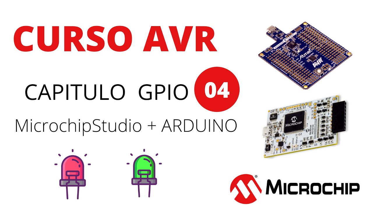 CURSO AVR - GPIO 04 - PROGRAMANDO EL ATMEGA328p DEL ARDUINO - YouTube