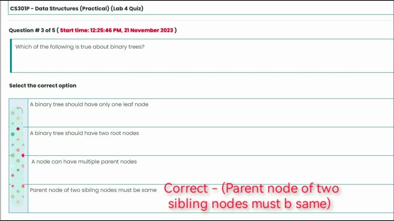 CS301 P LAB QUIZ-4 | Fall 2023 | Infohub265 - YouTube