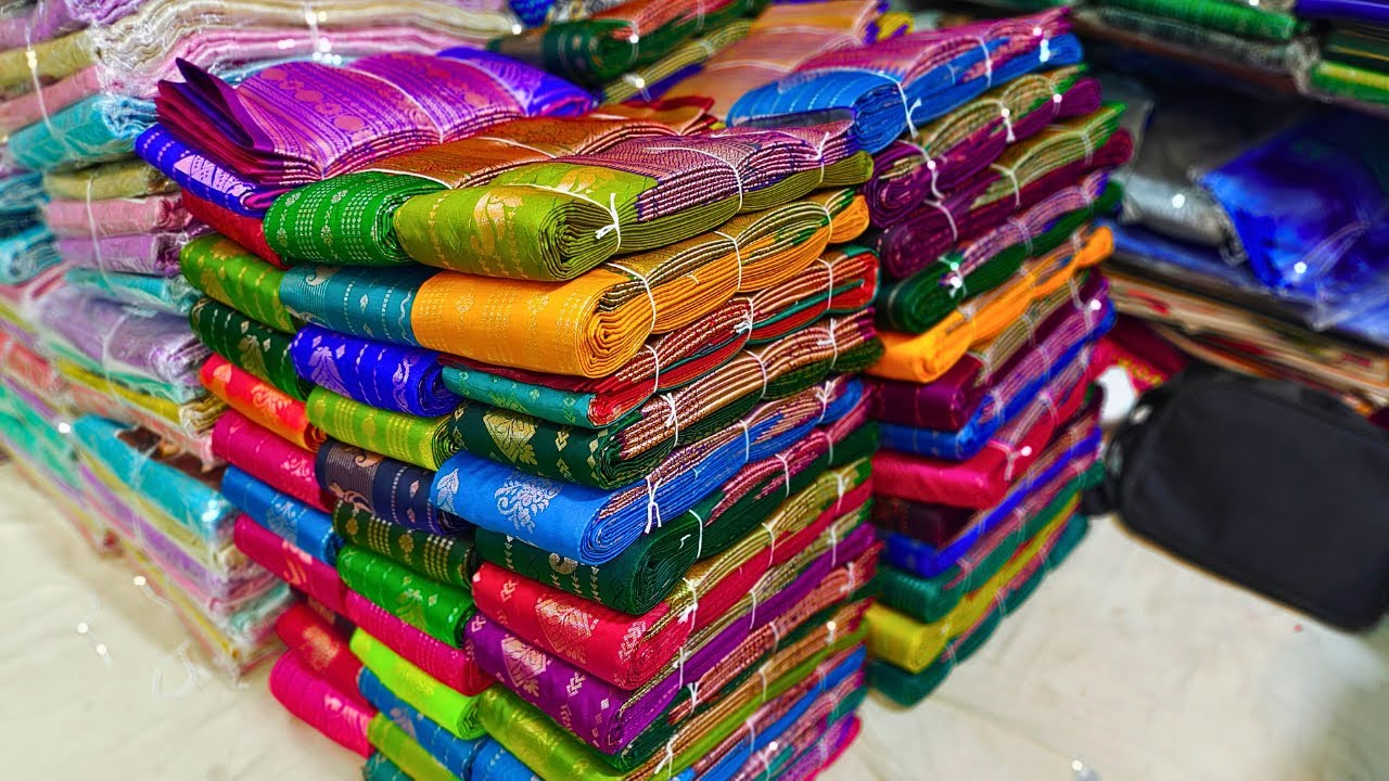 Madina Wholesale Sarees ₹87/- NO GST | పెళ్లి ఆఫర్ | SM Textiles ...