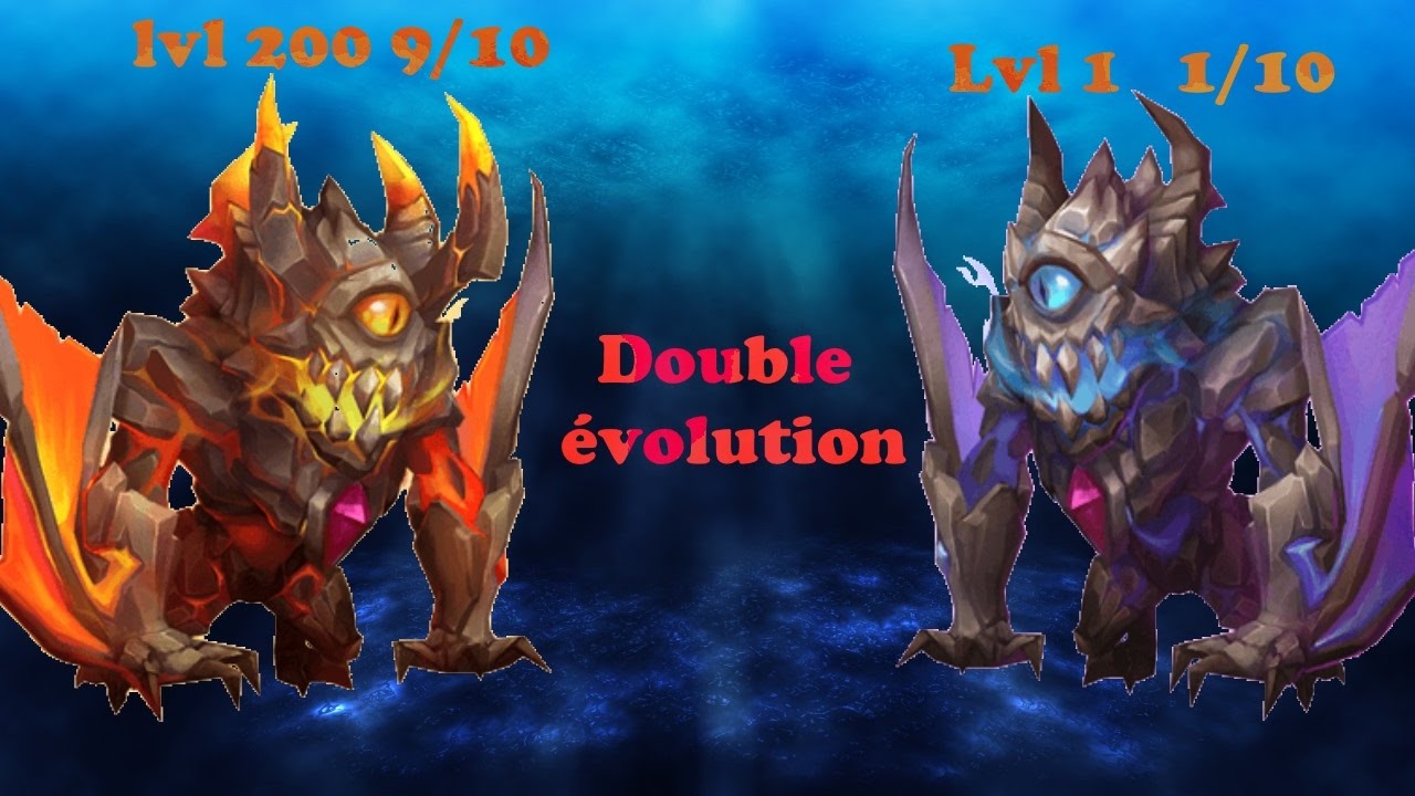 CASTLE CLASH : Evolution Ghoulem lvl1 1/10 à double évo lvl200 9/10 ...