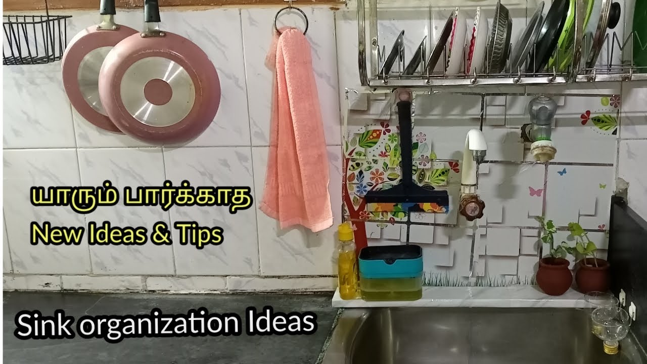 Kitchen Sink Organization | Small sink area Space Saving & Tips | Sink ...