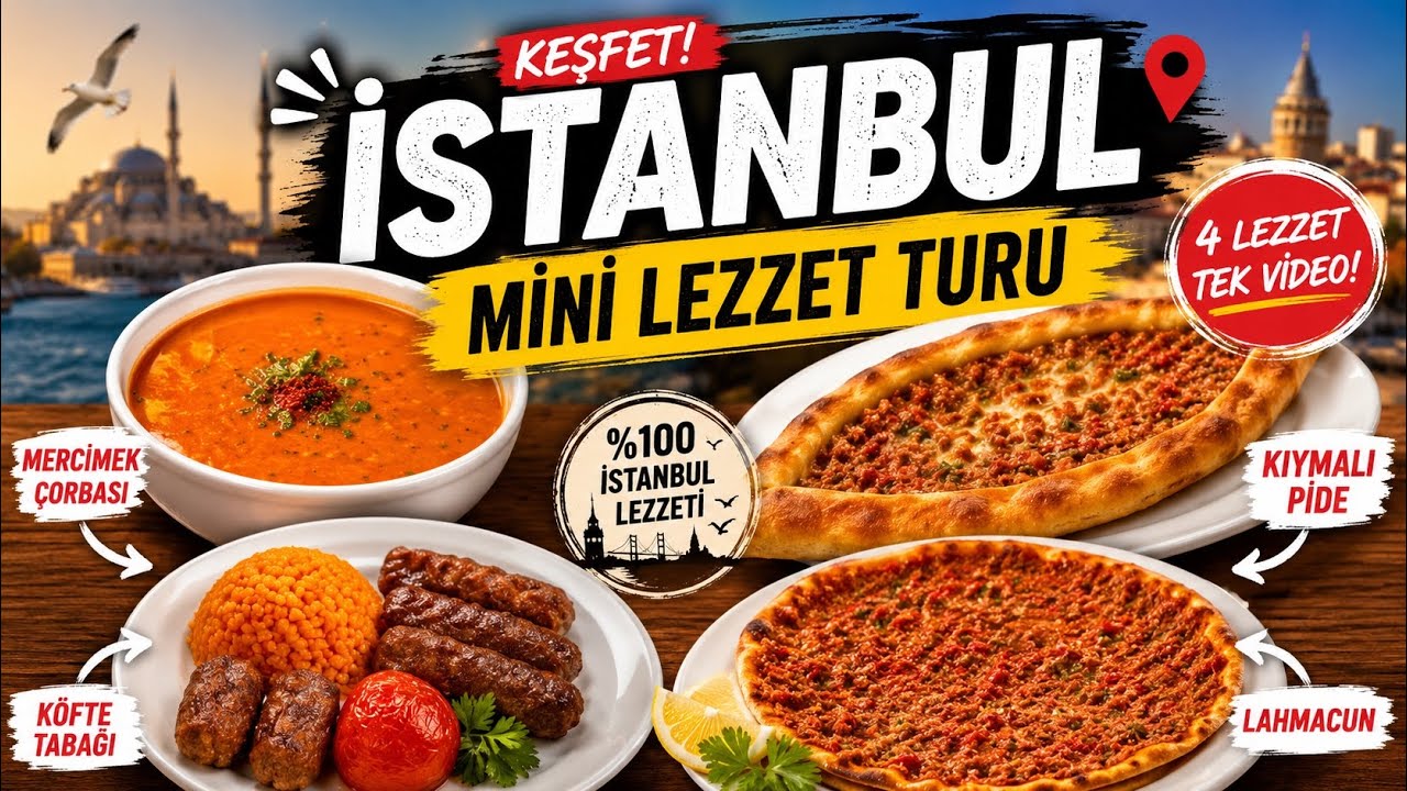 İstanbul Mini Lezzet Turu | 4 Meşhur Yemeği 2 Dakikada Denedim - YouTube