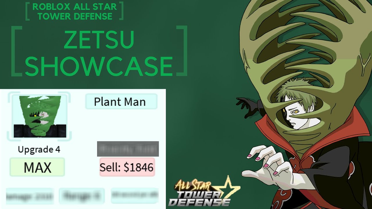 NEW ZETSU SHOWCASE! (All Star Tower Defense) | Roblox - YouTube