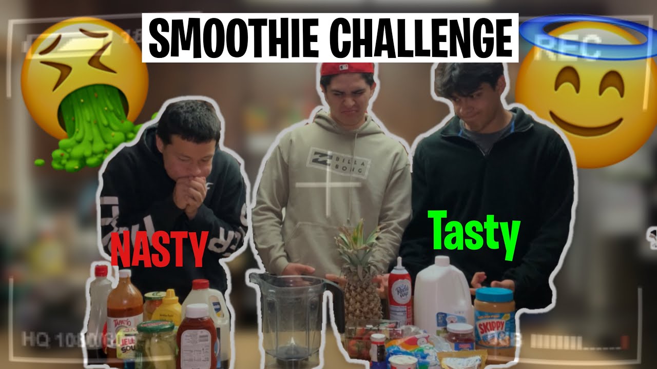 disgusting smoothie challenge (it got nasty) - YouTube
