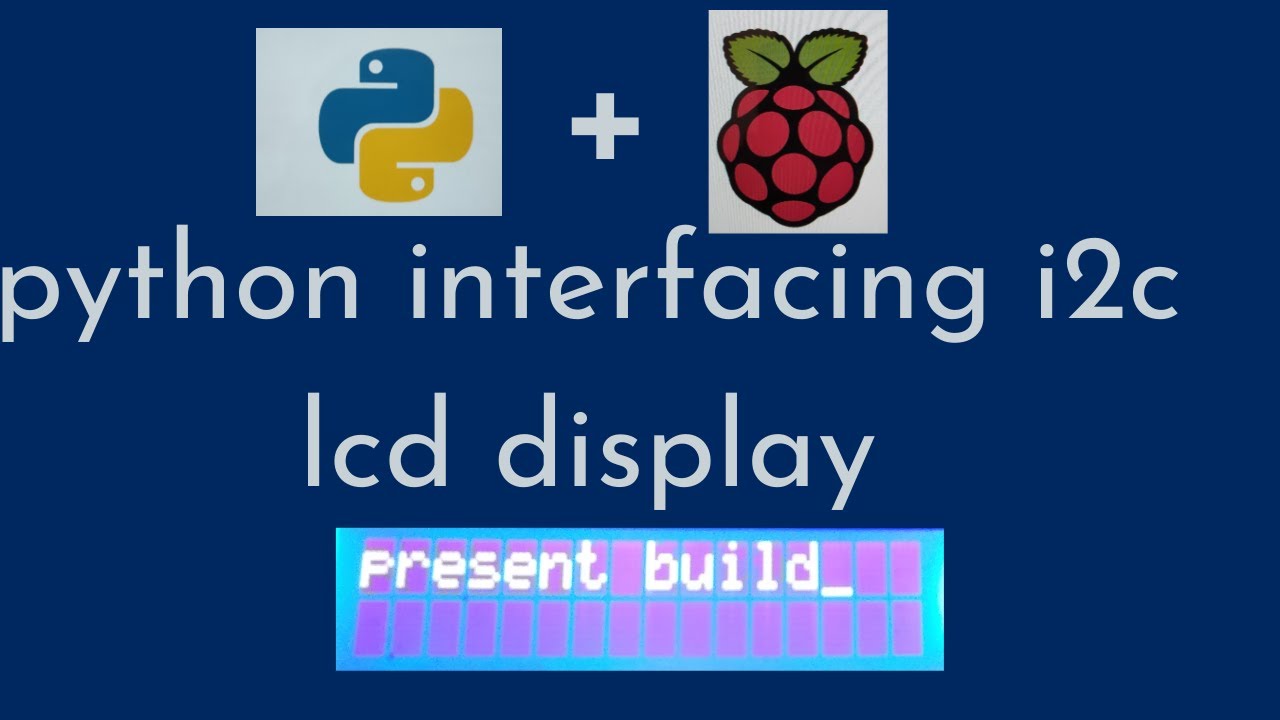 i2c lcd display using python | Tamil programming | python project ...