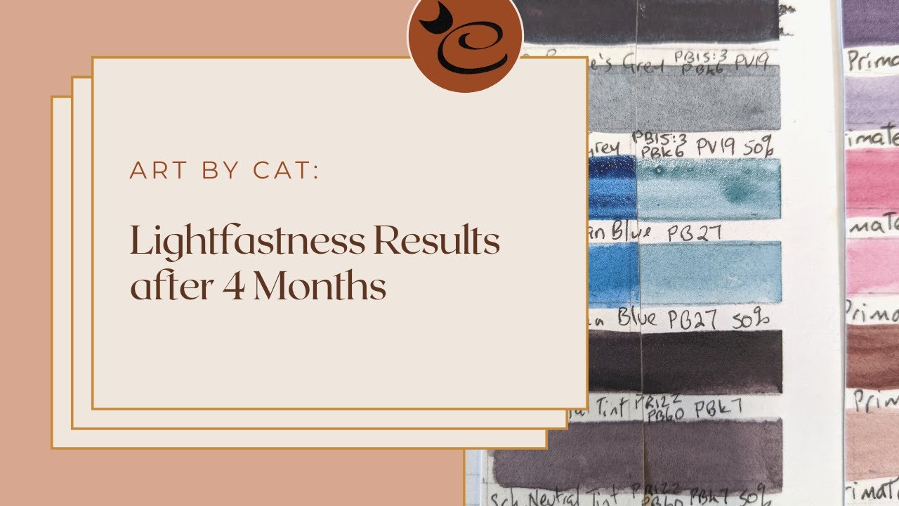 Lightfastness Test Results 4 Months - All my Watercolours - YouTube