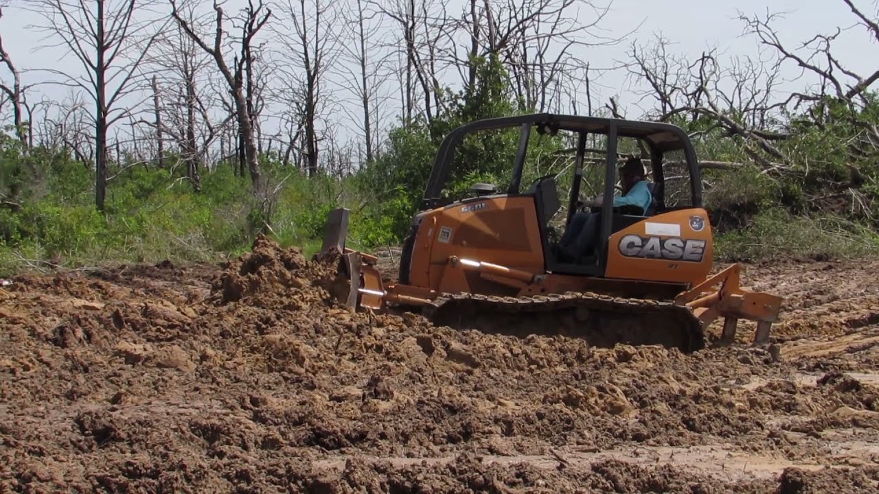 Digging Pond with Case Dozer - YouTube