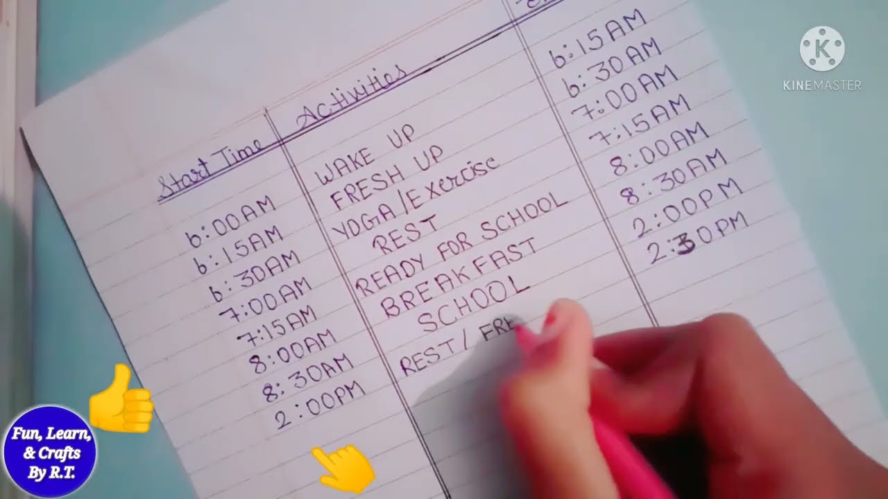 How To Make Time Table For Students YouTube How To Make Time Table For Students YouTube